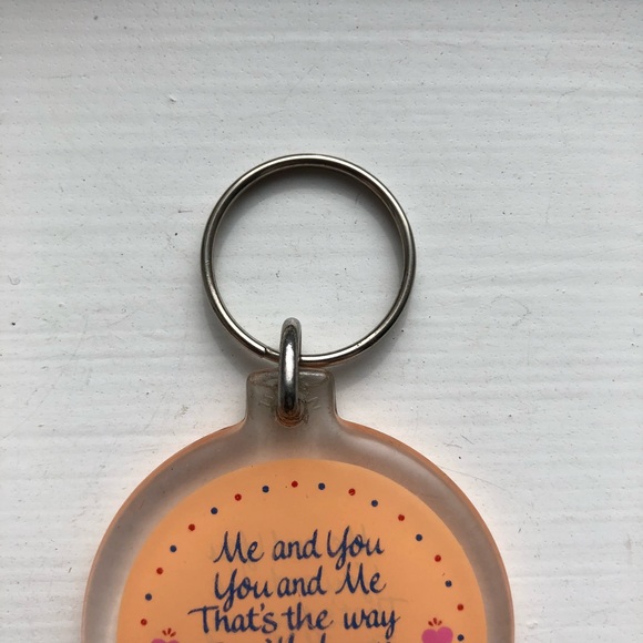 Vintage | Accessories | Sweet Vintage Pink Romantic Poem Keychain ...
